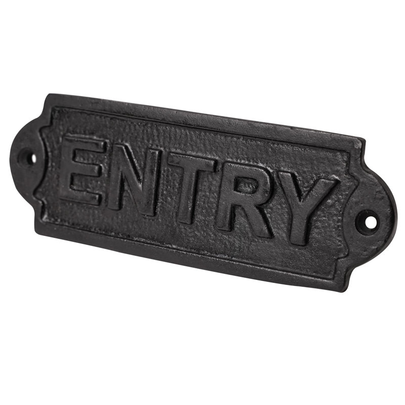 Mystic Colonial Hardware Solid Cast Iron Vintage Entry Sign for Doors ...