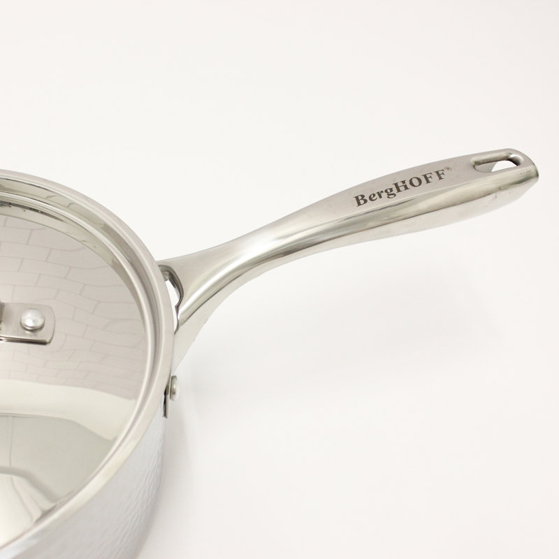 BergHOFF Vintage 10pc Hammered Tri-Ply 18/10 Stainless Steel Cookware ...