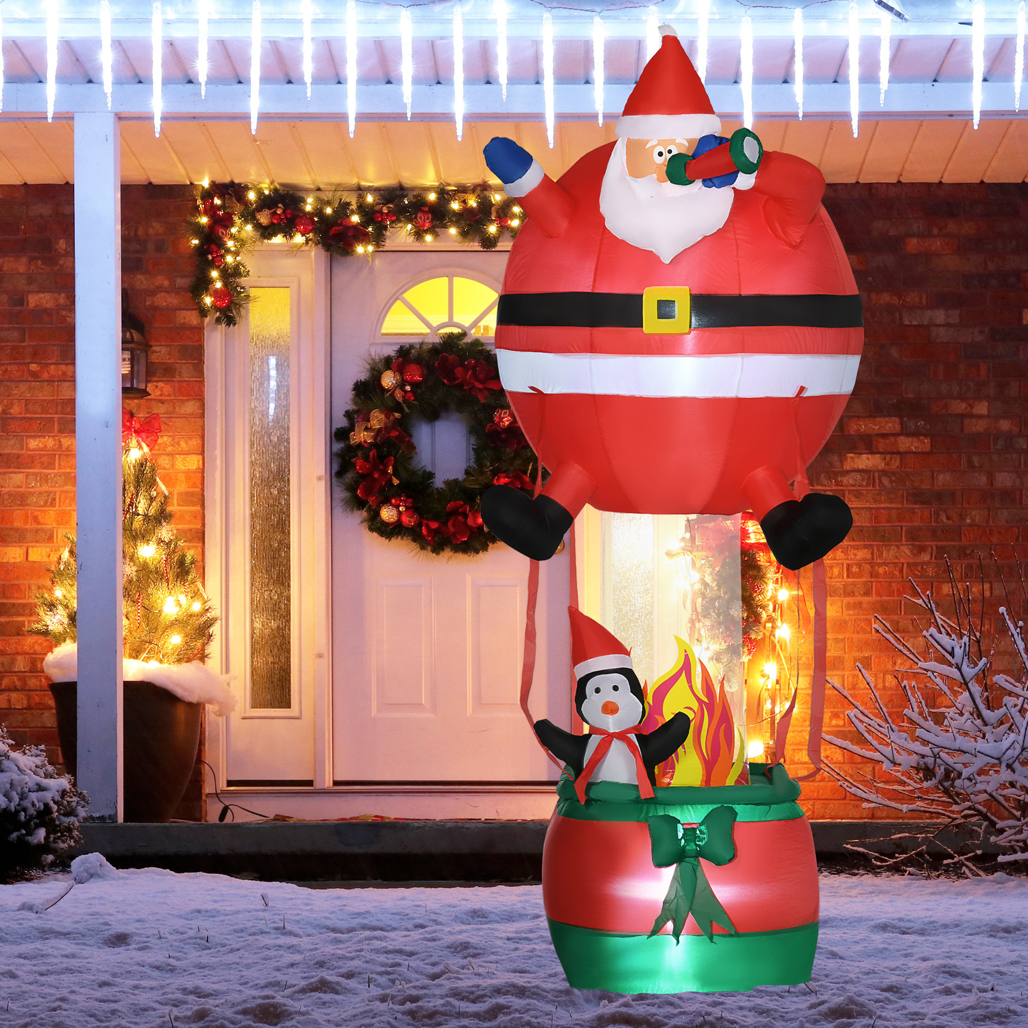 The Holiday Aisle® Santa Inflatable & Reviews | Wayfair