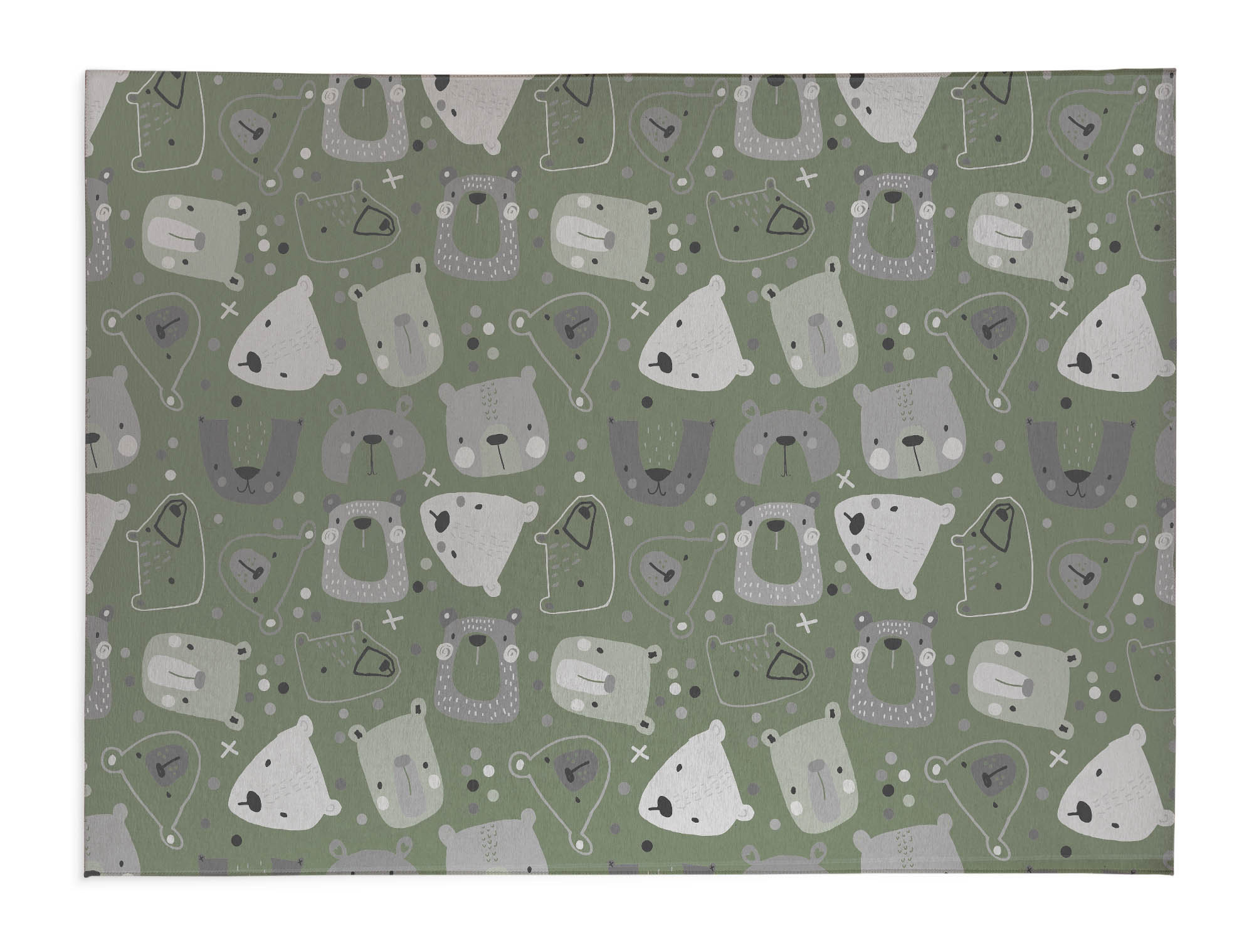 Christopher's Corner Bear Face Kids Play Mat | Wayfair