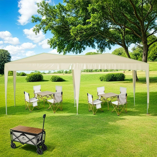 Bantam Interiors 10'x20' Pop-Up Canopy with 6 Walls, Easy Set-up for ...