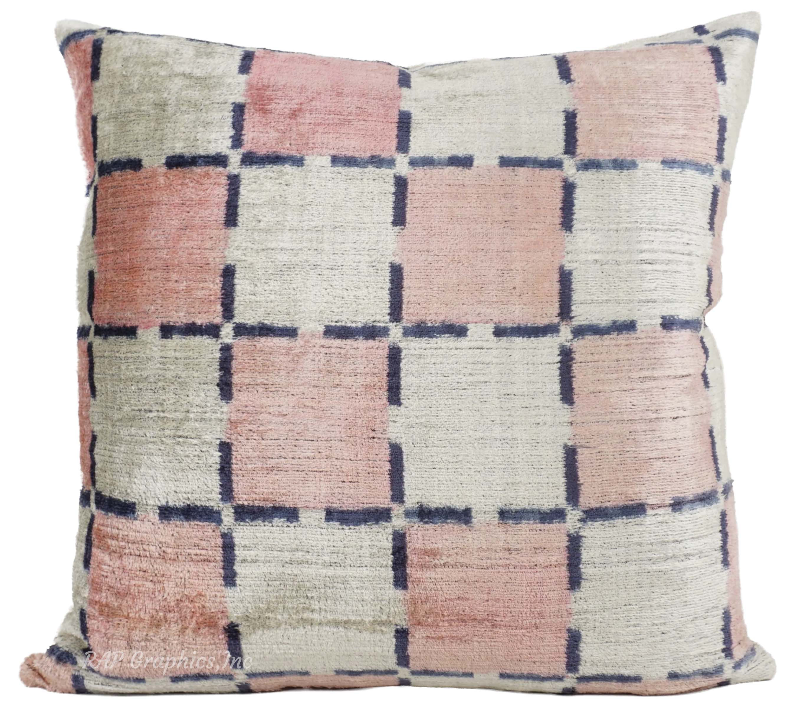 Metrohouse Designs Heron Silk Velvet Square Pillow Cover And Insert ...