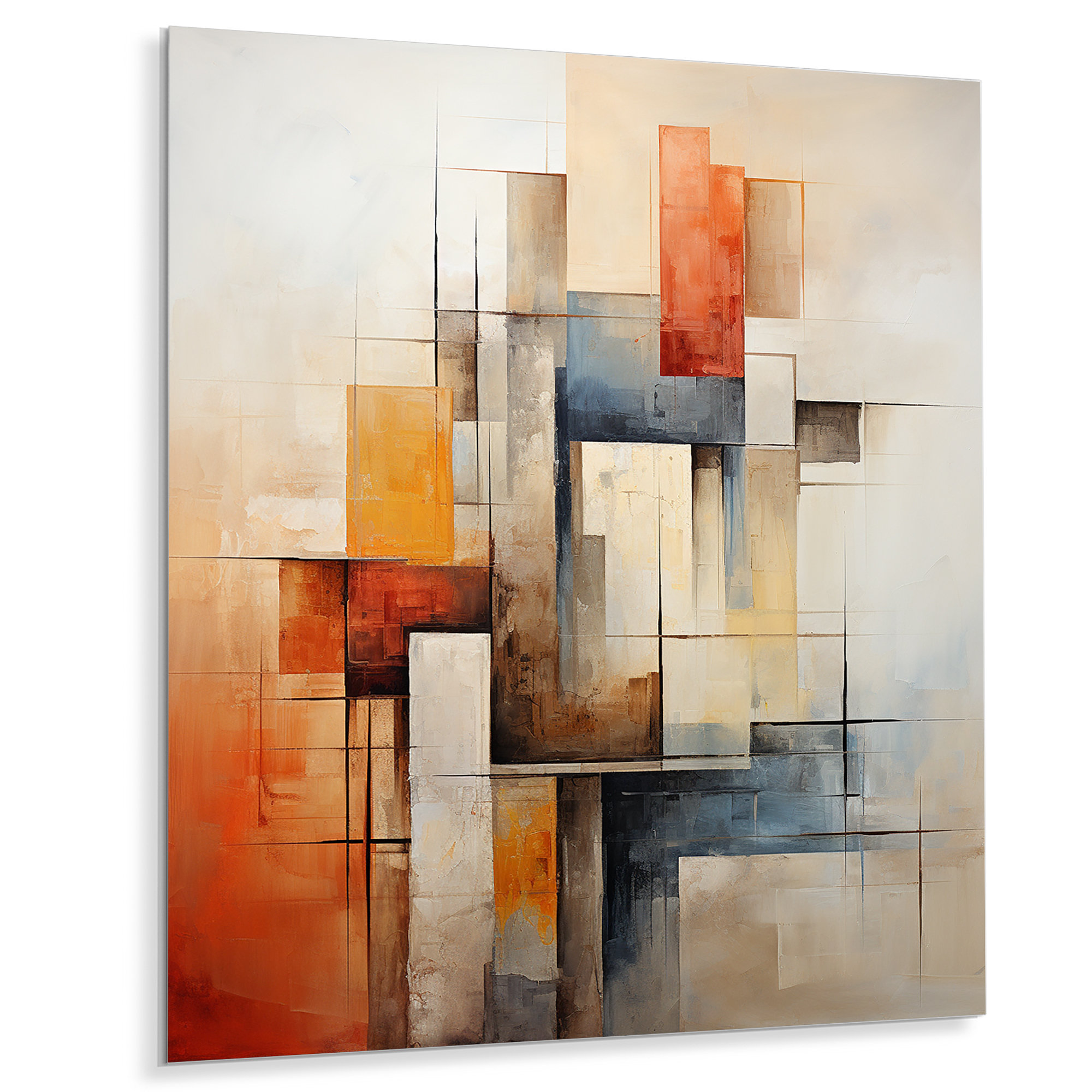 Bungalow Rose Cubism Fragmented Perspectives II - Cubism Metal Wall Art ...