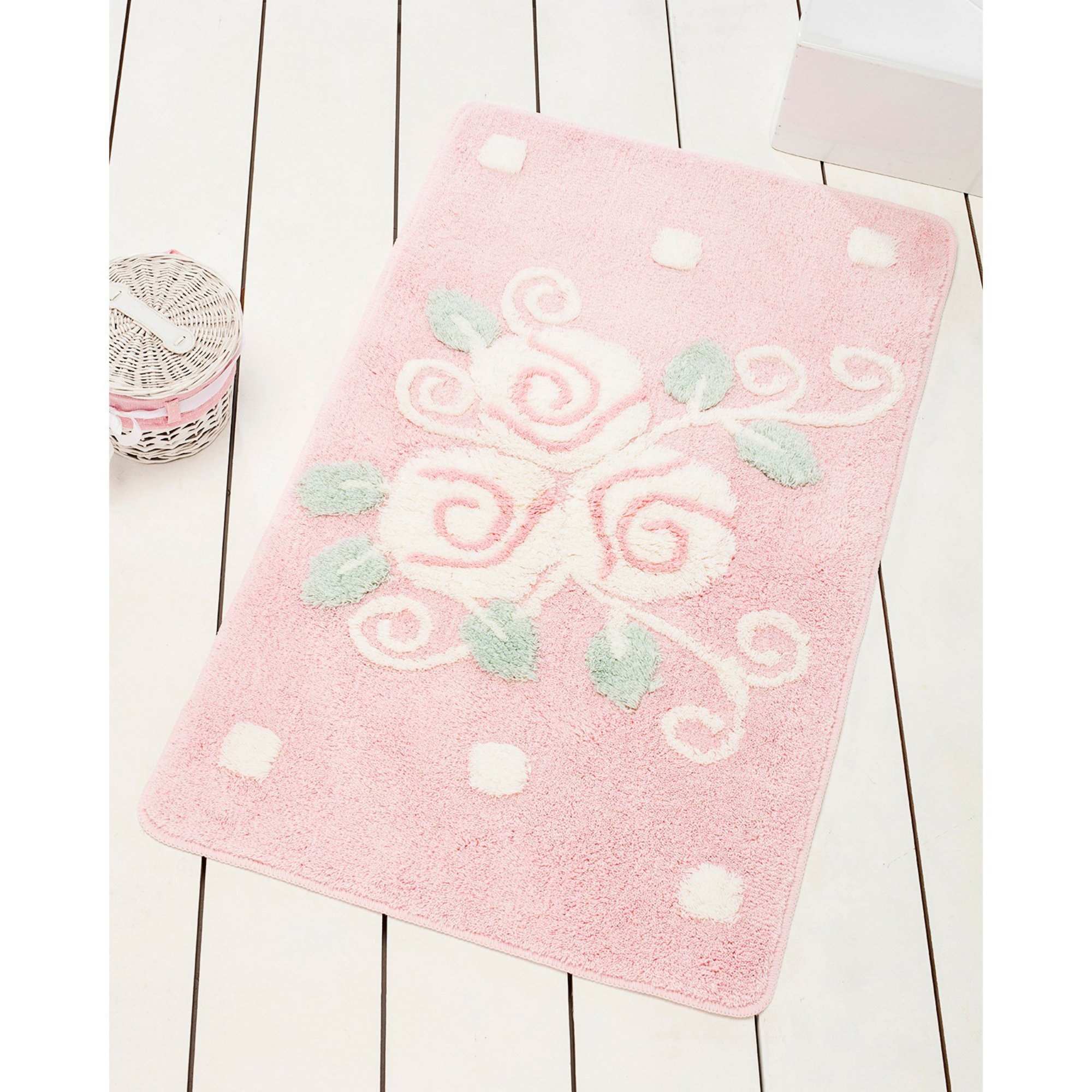 East Urban Home Clasby Floral Bath Rug | Wayfair