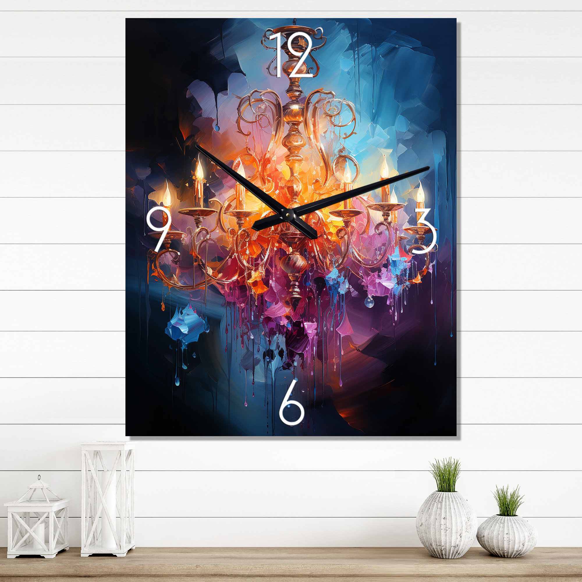 Design Art Chandelier Energetic Fusion - Glam Very Large Wall Clocks ...