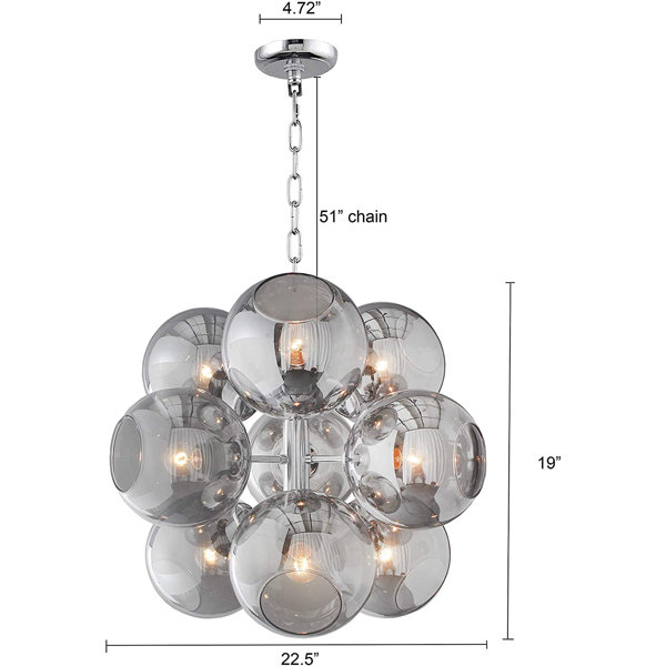 Wrought Studio™ Slaymaker 9 - Light Sputnik Modern Linear Chandelier ...