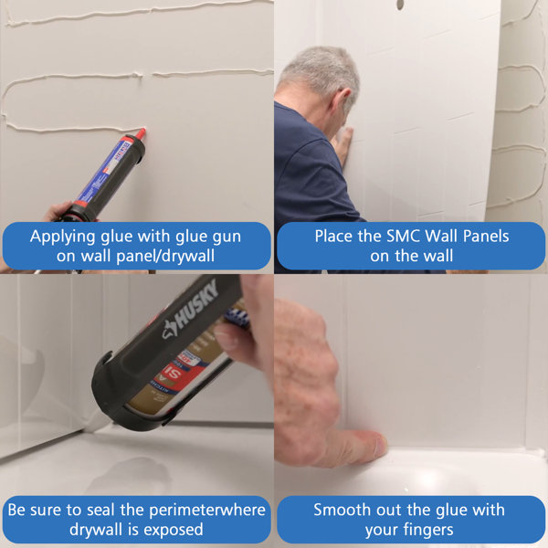 HOME ART Smc Shower Surround Kit 3-piece Wall Panel System | Wayfair