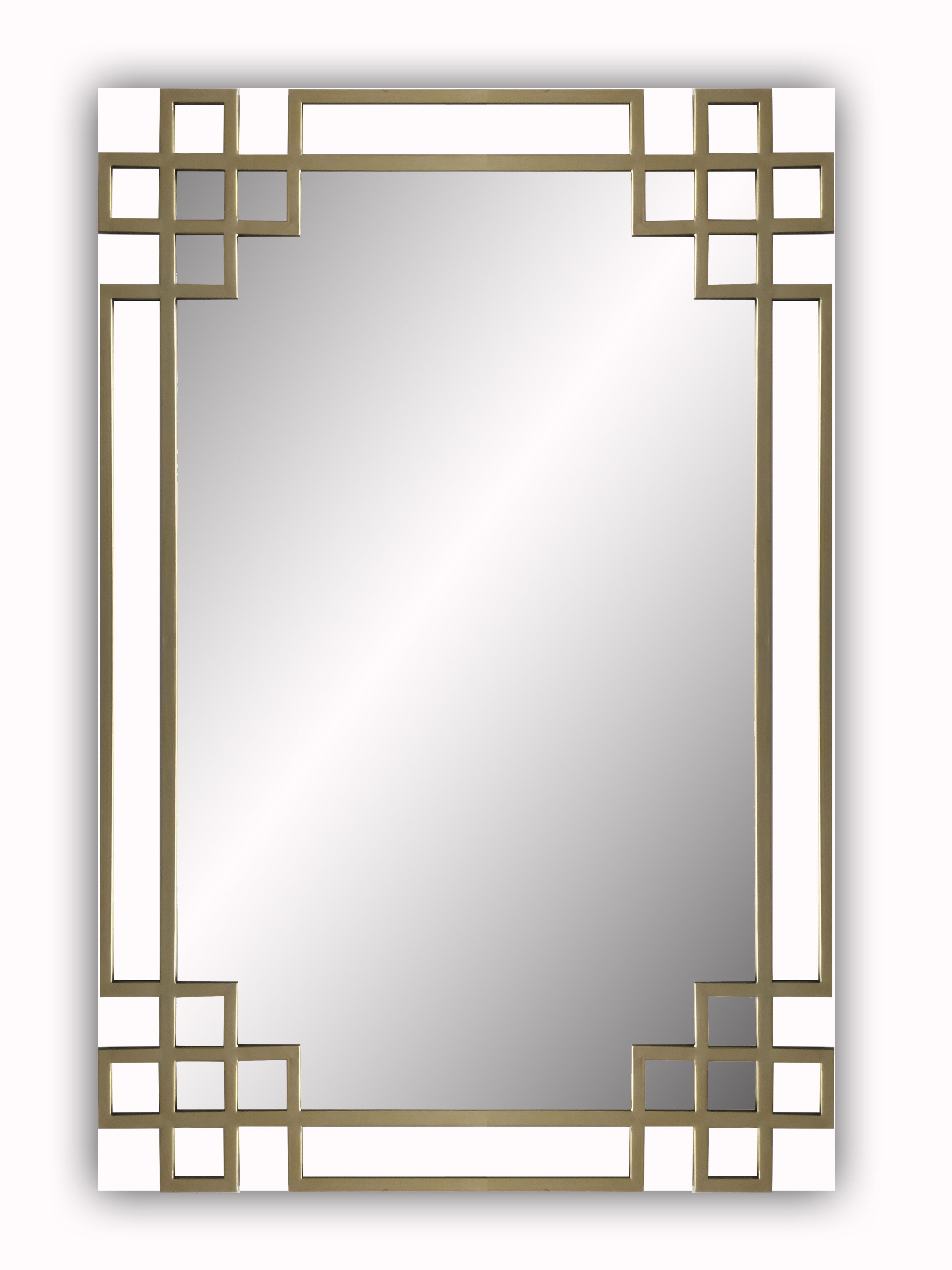 Everly Quinn Iron Overlay Beveled Wall Mirror | Wayfair