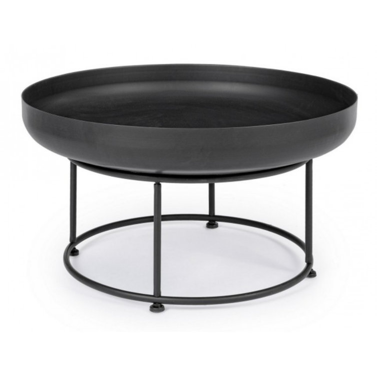 Brayden Studio Agla 44Cm H x 80Cm W Steel Charcoal Outdoor Fire Column ...