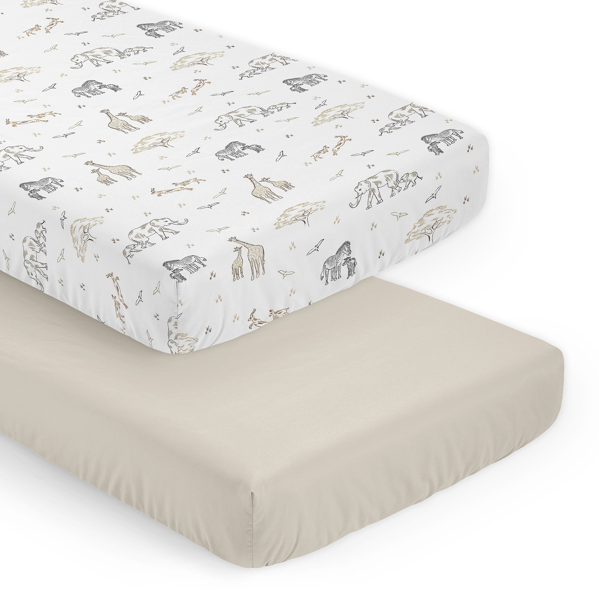 Sweet Jojo Designs Serengeti Animals Collection Beige/White Polyester ...