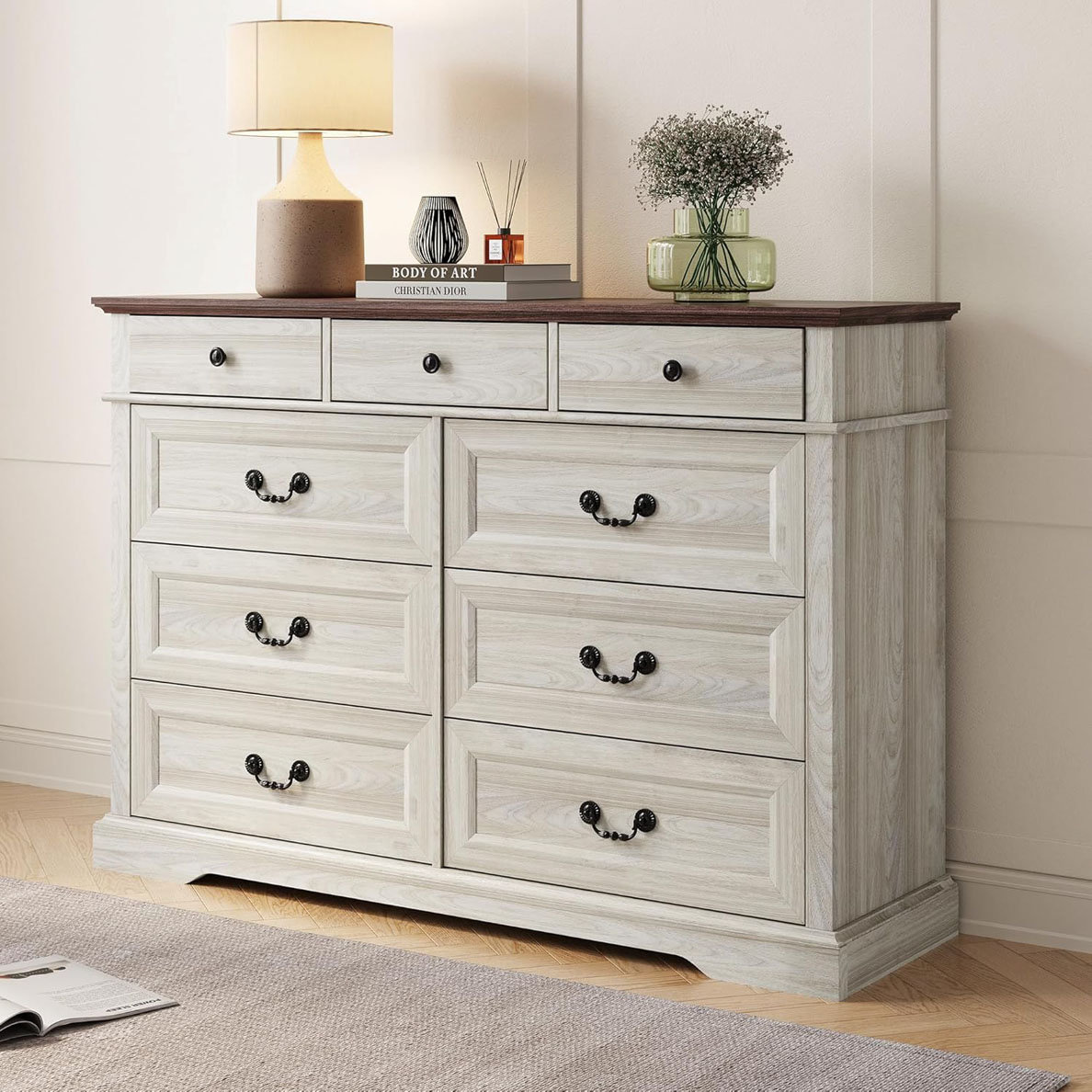 August Grove® 9-Drawer Storage Chest Dresser | Wayfair