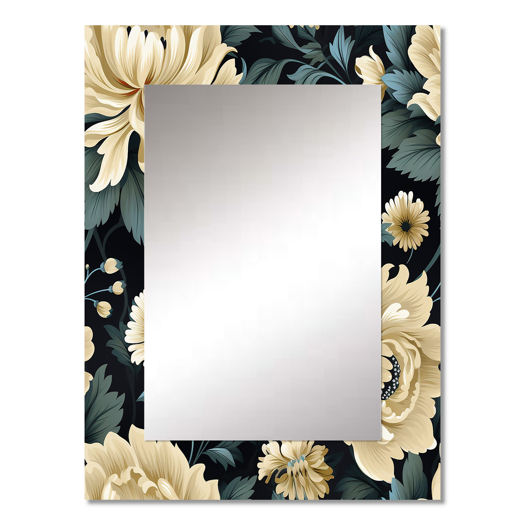 Winston Porter Flower Damask Breeze - Damask Mirror Wall Decor | Wayfair