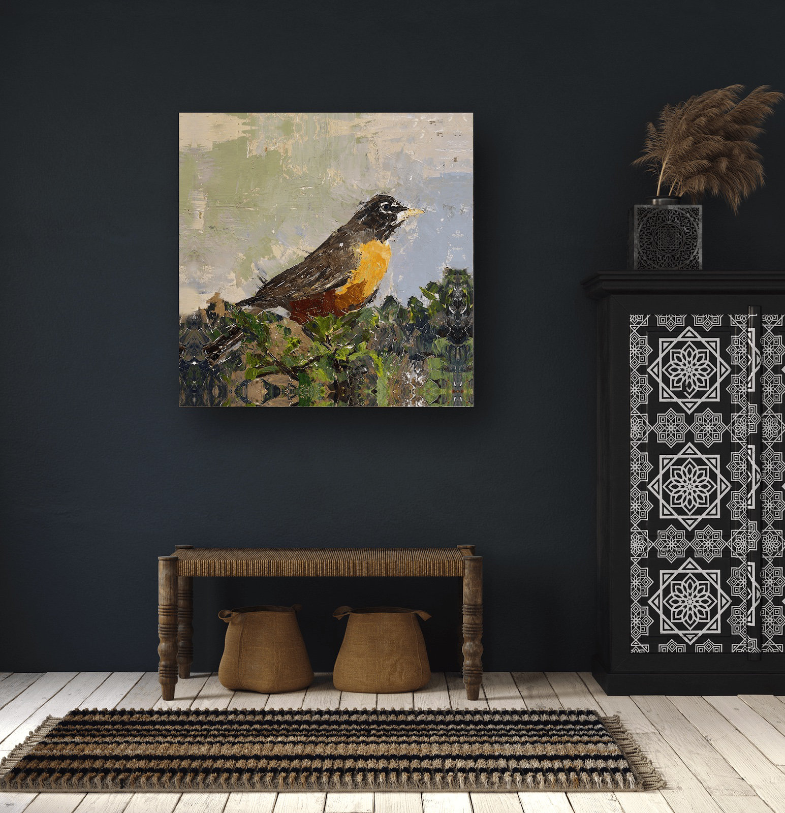 Rosalind Wheeler Robin - Artist Enhanced Canvas Print | Wayfair