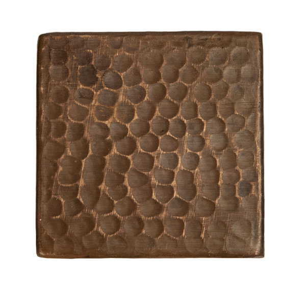 Premier Copper Products 3" x 3" Hammered Copper Tile - Quantity 4 | Wayfair