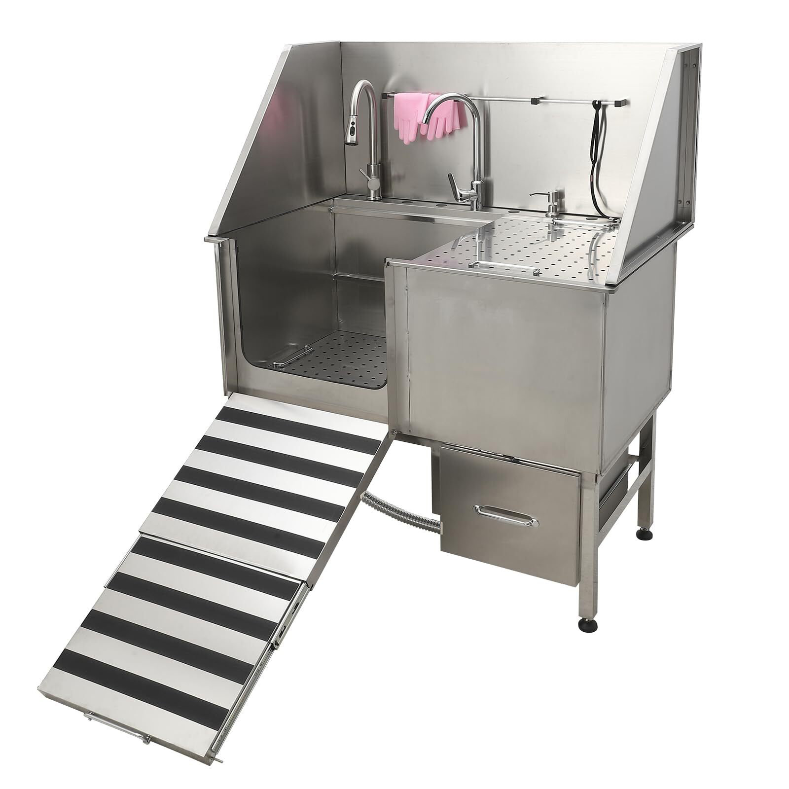 babevy Pet Dog Grooming Tub, Professional Stainless Steel Dog Washing ...