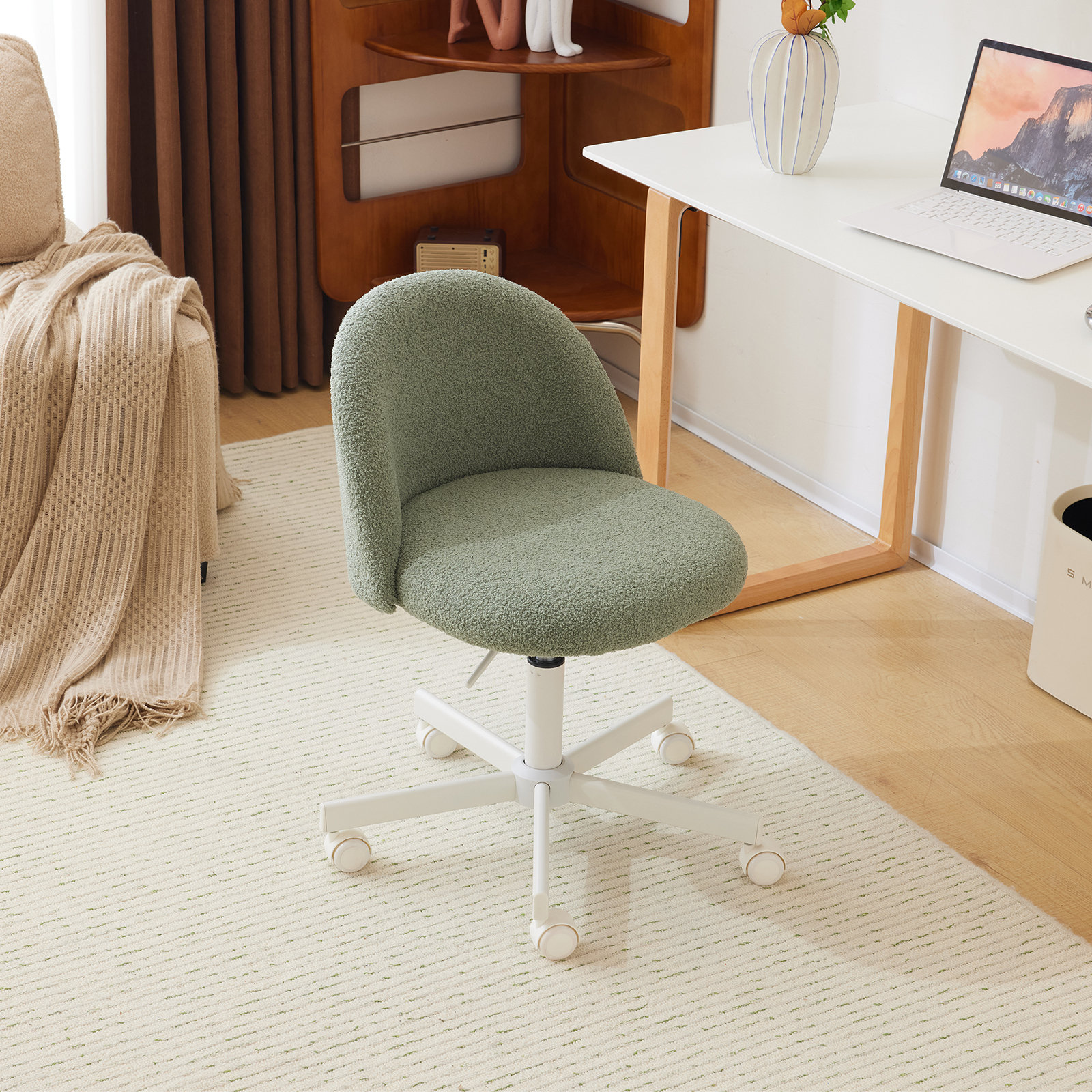 Ebern Designs Task Chair Office Desk Chair Make Up Chair With Wheels ...