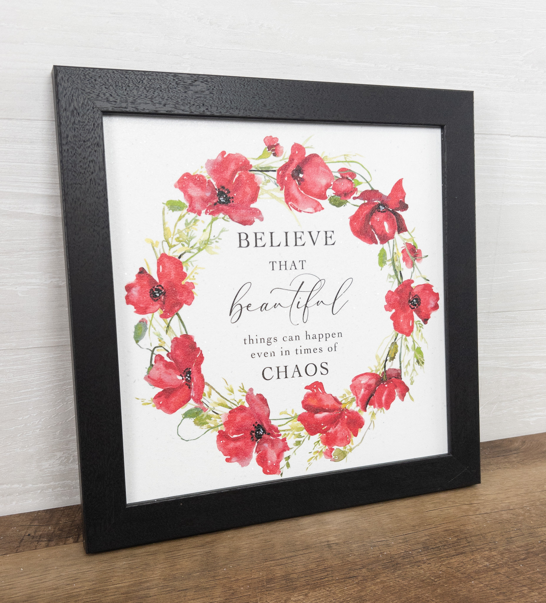 August Grove® Beautiful Things Can Happen In Chaos Framed On Paper ...