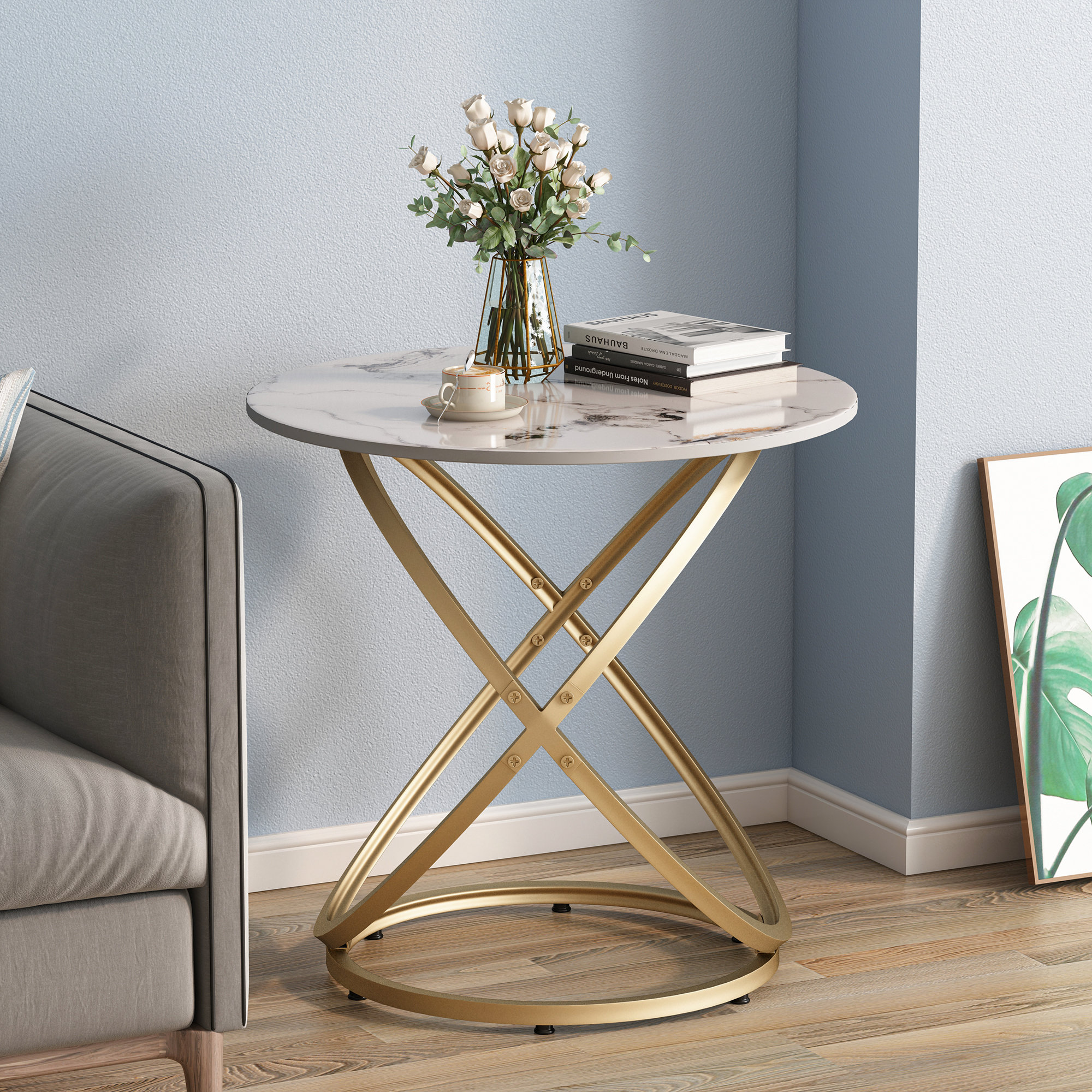 Willa Arlo™ Interiors Rochdale Round End Table with Modern Style ...