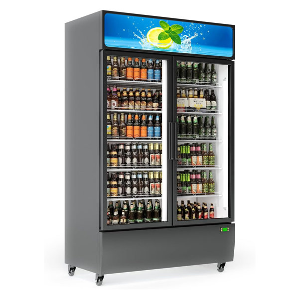 gaomon 24.7 Cu. Ft. Commercial Glass Door Refrigerator,Led Display ...