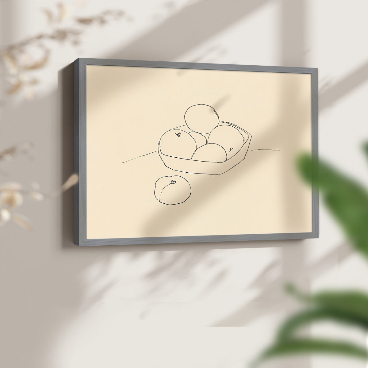 Winston Porter Fruit Line Drawing I -Framed Print - Restickable | Wayfair