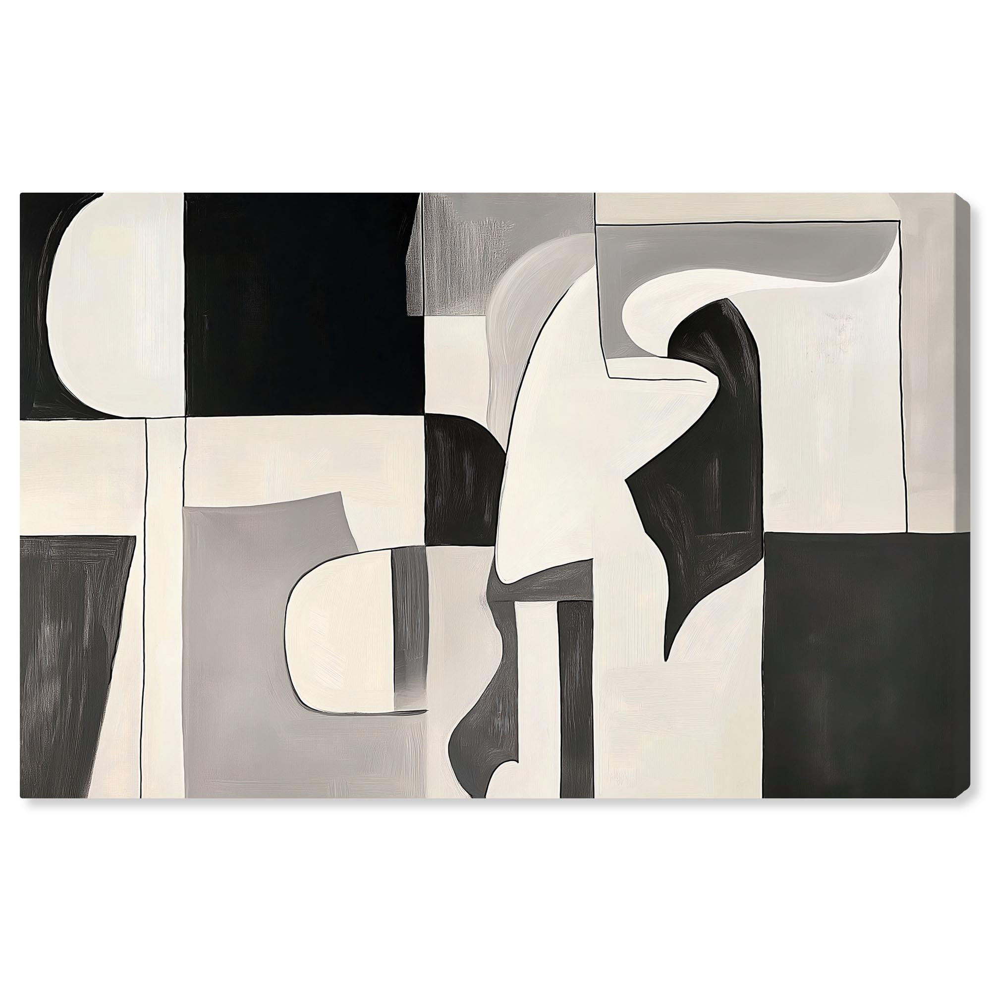 Art Remedy Shadow Play II Canvas Modern Abstract by Art Remedy | Wayfair