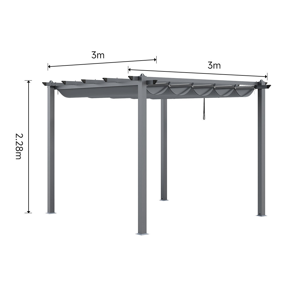 Ebern Designs Maysoon 3m x 3m Metal Pergola & Reviews | Wayfair.co.uk