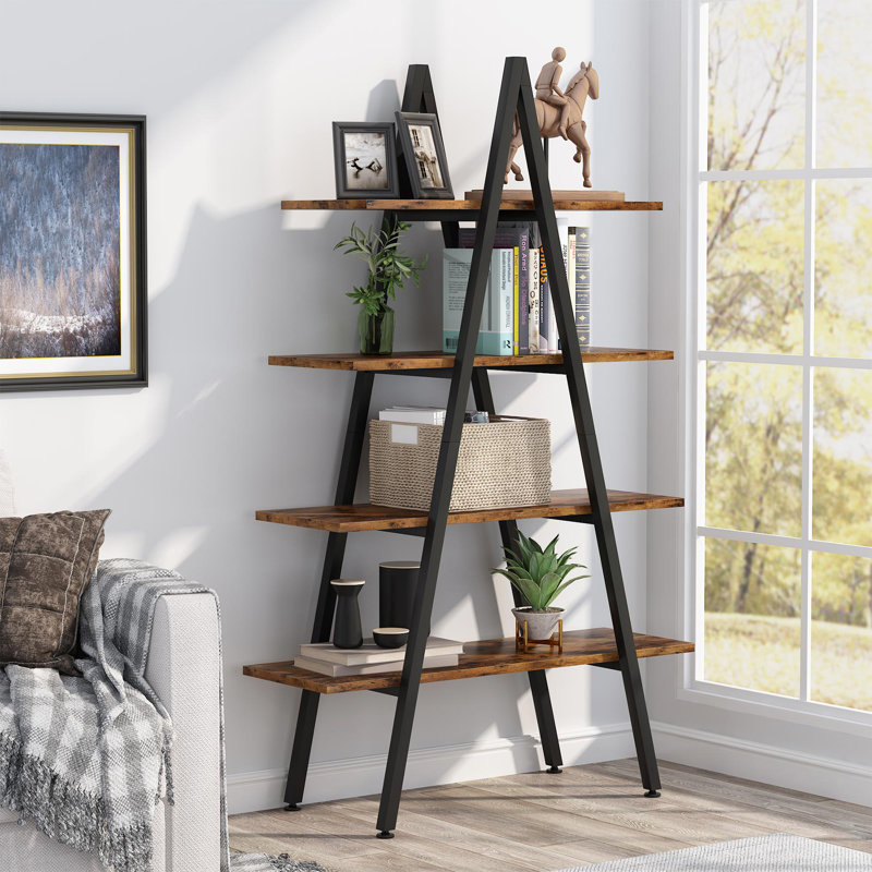 17 Stories Knightsen 65" H x 35" W Steel Ladder Bookcase & Reviews ...