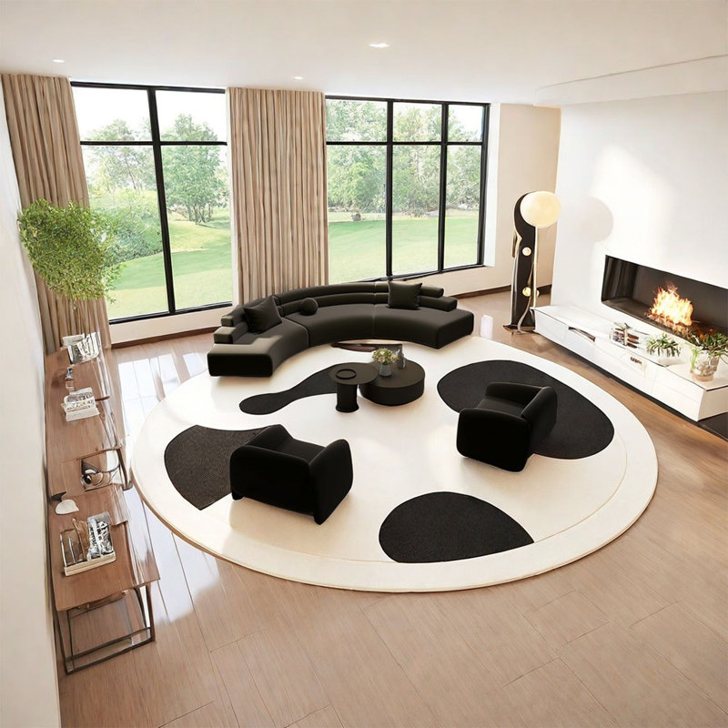 Walkoly Semi-circular arc corner sofa combination | Wayfair