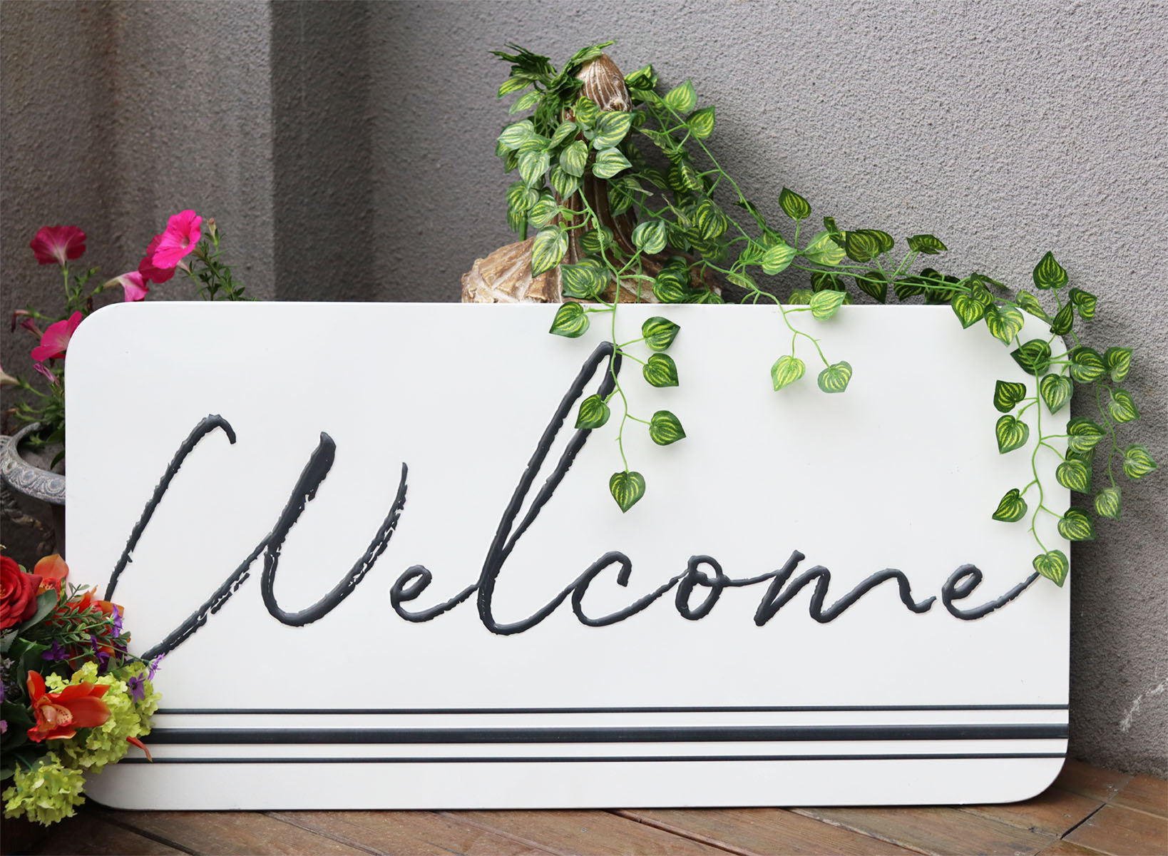 Ebern Designs Large Welcome Embossed Metal Wall Décor | Wayfair