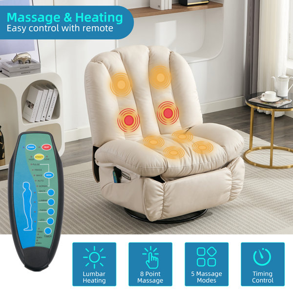 Latitude Run® Elaad Oversized Power Rocker Recliner Swivel Modern ...