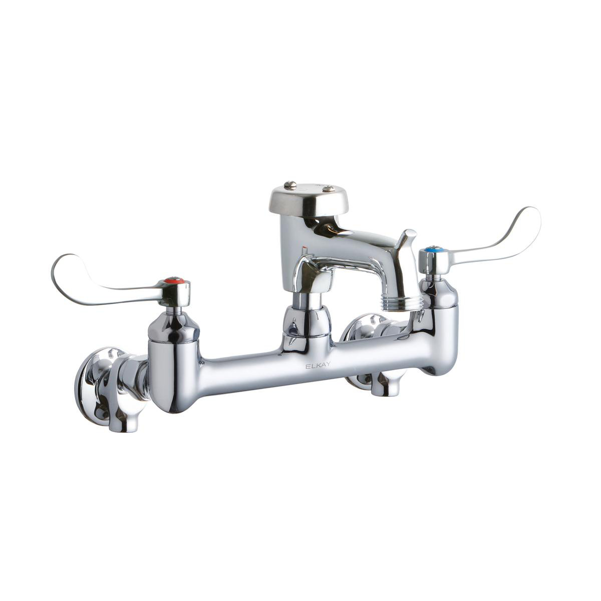 Elkay 8" Centerset Wall Mount Faucet 3" Bucket Hook Spt 4in Wristblade ...