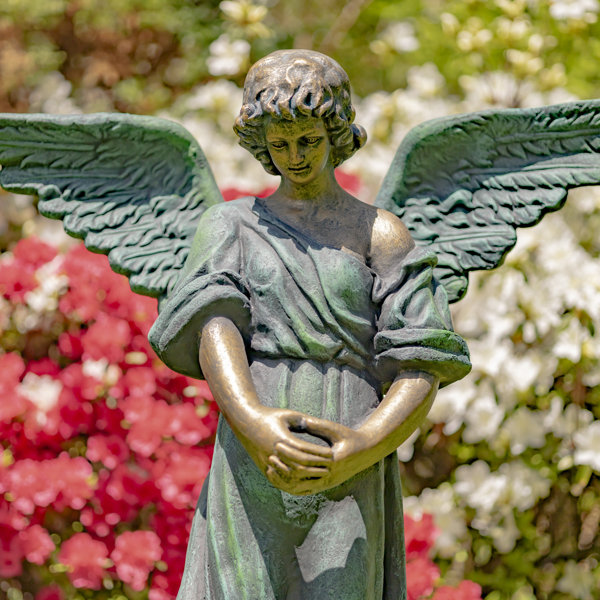 Astoria Grand Angel Magnesium Garden Statue & Reviews | Wayfair