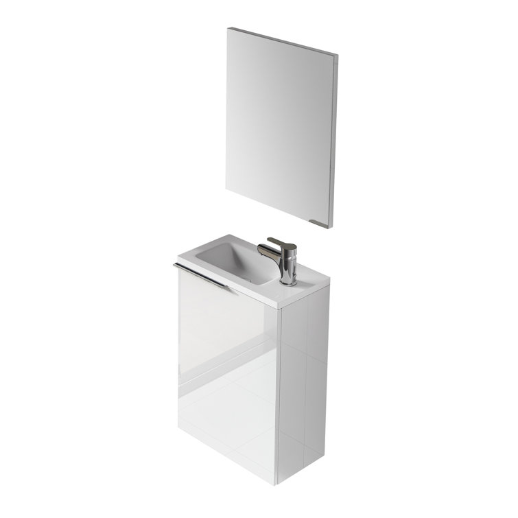 Ebern Designs Divyansh 40Cm Wall Mounted Single Bathroom Vanity Base ...