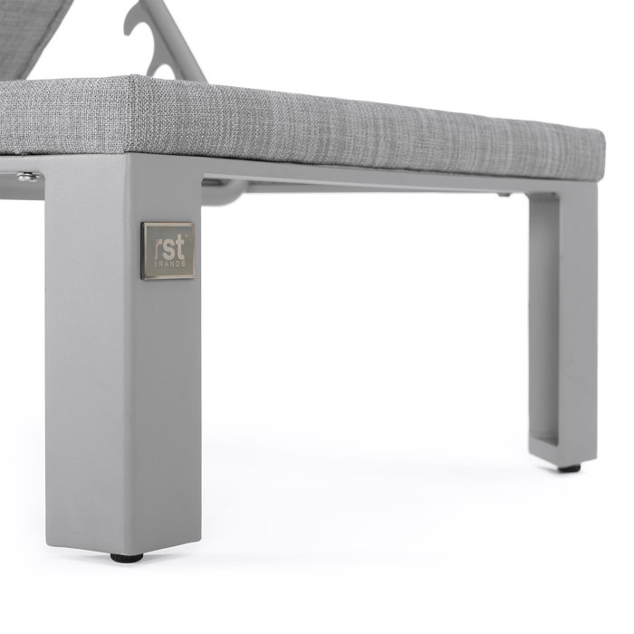 Latitude Run® Santrez Outdoor Metal Chaise Lounge with Sunbrella ...