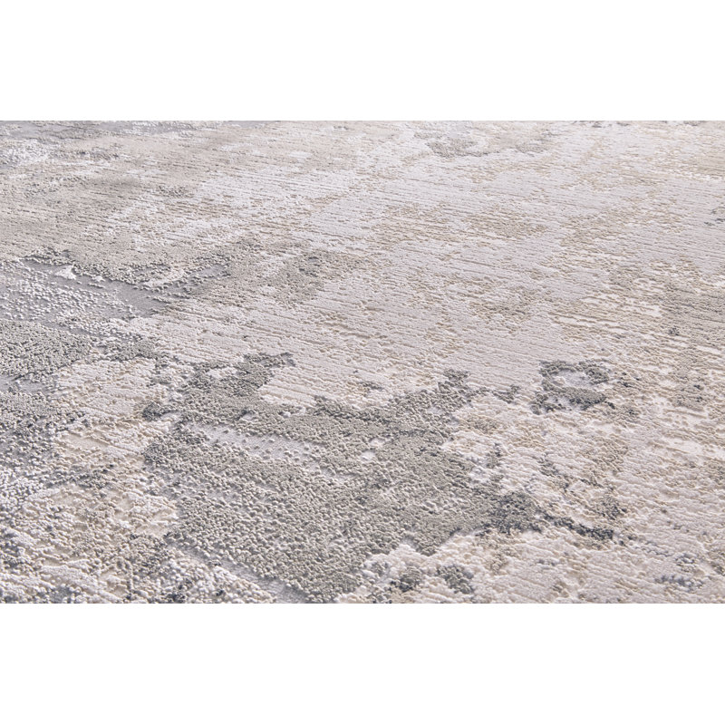 17 Stories Belen Alexander Contemporary Silver/Gray Abstract Watercolor ...