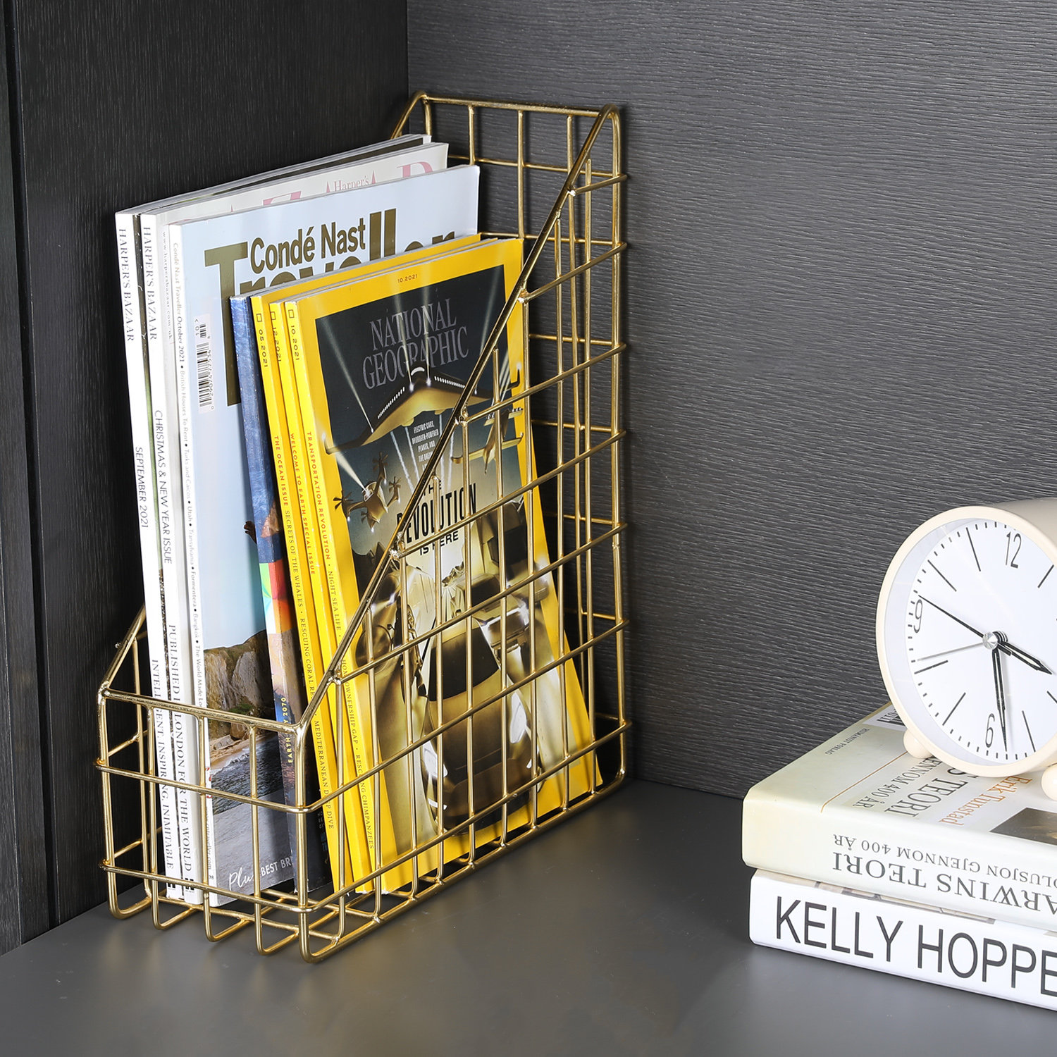 Everly Quinn Handcrafted Metal Wire Magazine Holder | Wayfair