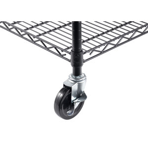TRINITY BASICS 4-Tier NSF Steel Wire Shelving Unit w/ Wheels ( 36"W x ...
