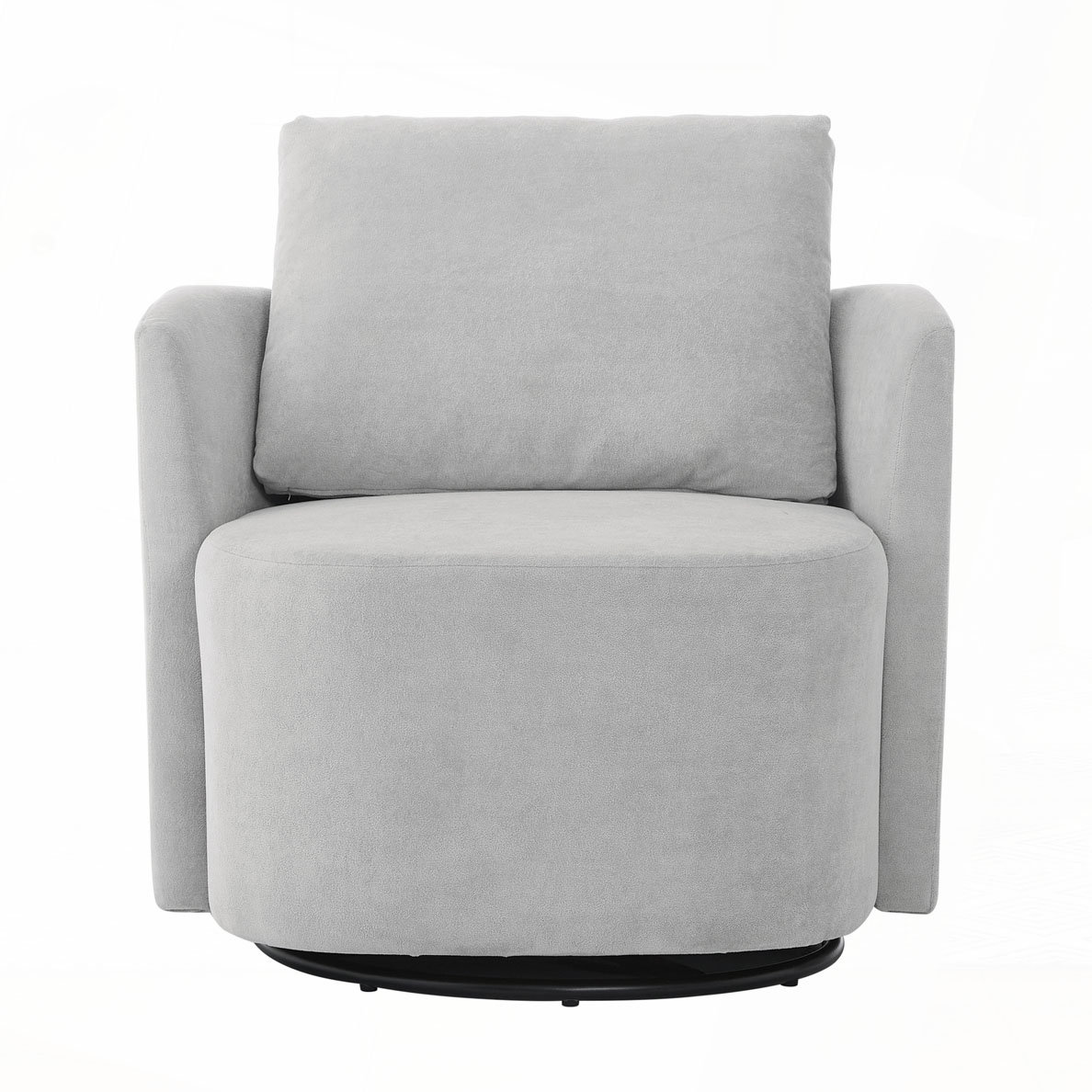 Mercer41 Chenille Upholstered Swivel Barrel Chair | Wayfair