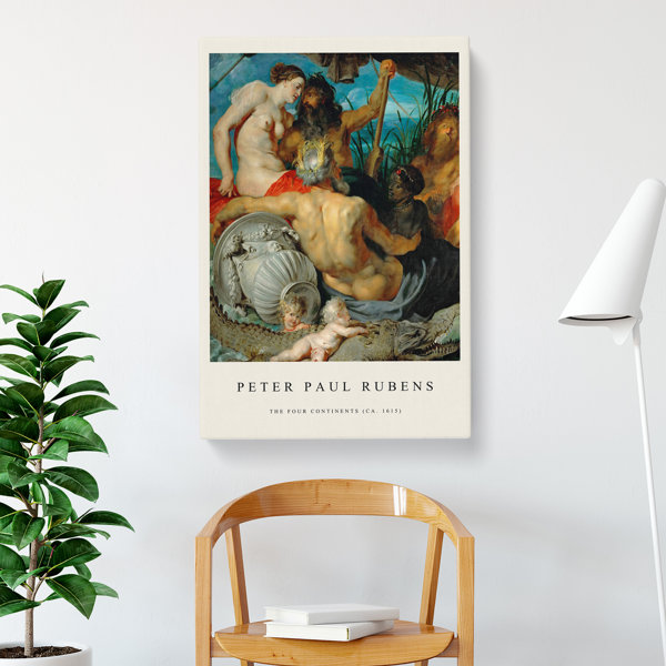 East Urban Home The Four Continents by Peter Paul Rubens - Wrapped ...