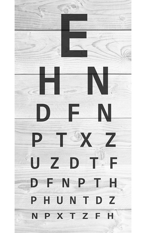 Trinx Wooden Eye Chart Poster Print By Marcus Prime (12 X 24 ...