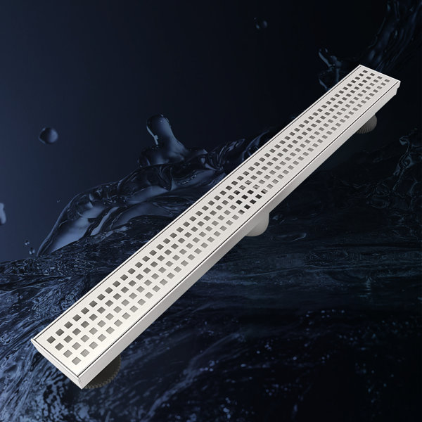 NOVEL Linear Shower Drain With Removable Cover Grille | Wayfair