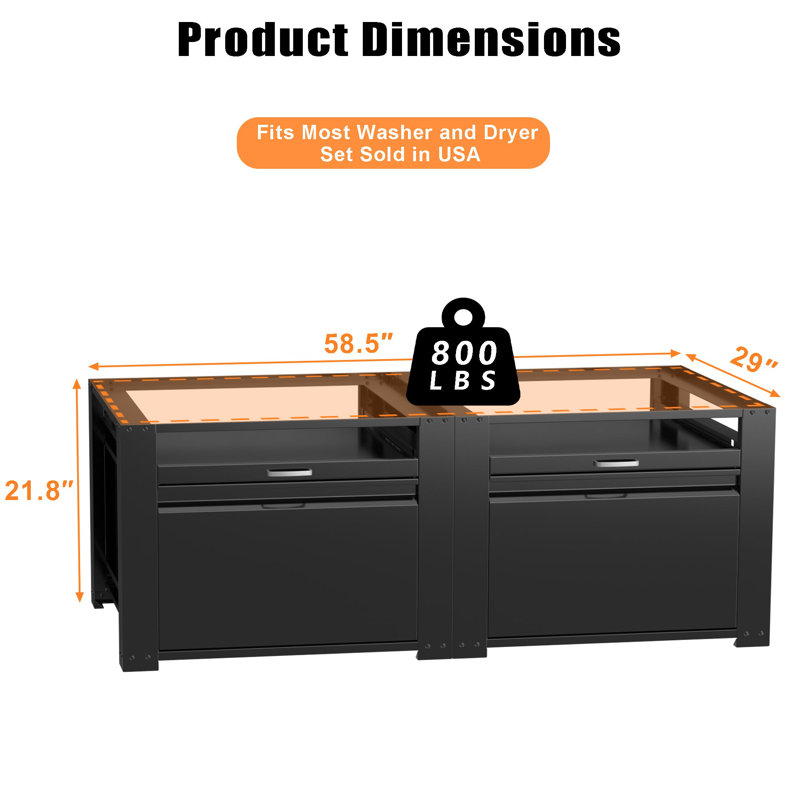 GDLF Washer and Dryer Pedestals, Laundry Pedestal Universal Fit Washing ...
