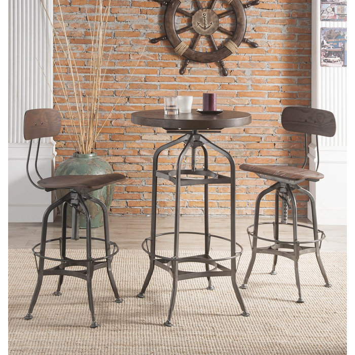 Williston Forge Gines Round Metal Base Dining Table & Reviews | Wayfair