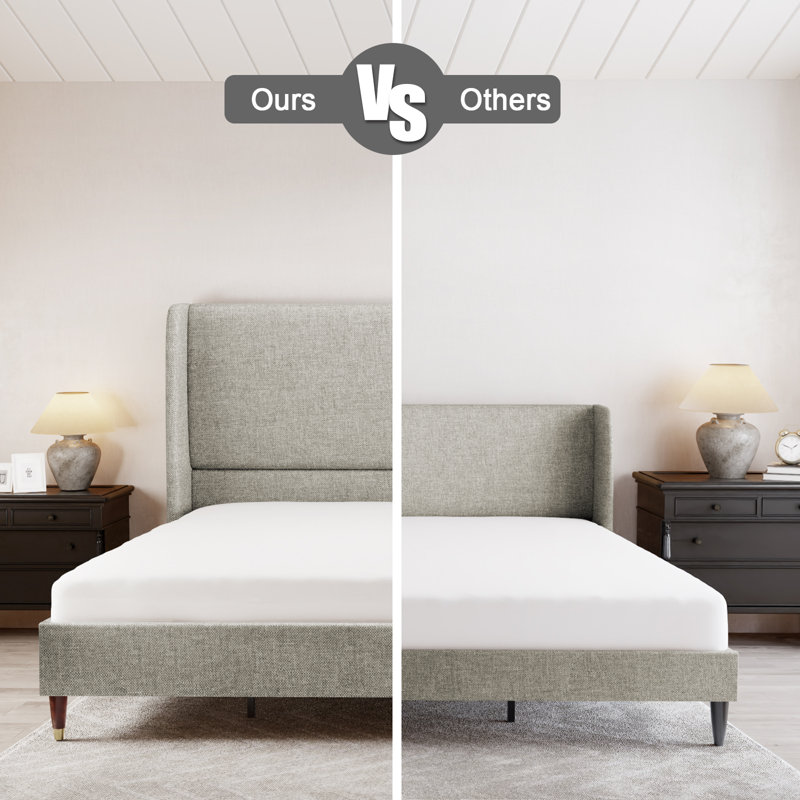 Wade Logan® Belo Upholstered Platform Bed & Reviews | Wayfair