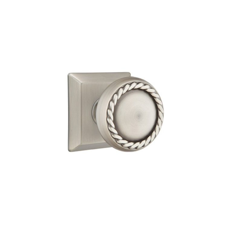 Emtek Dummy Knobset w/ Quincy Rosette and Rope Knob | Wayfair