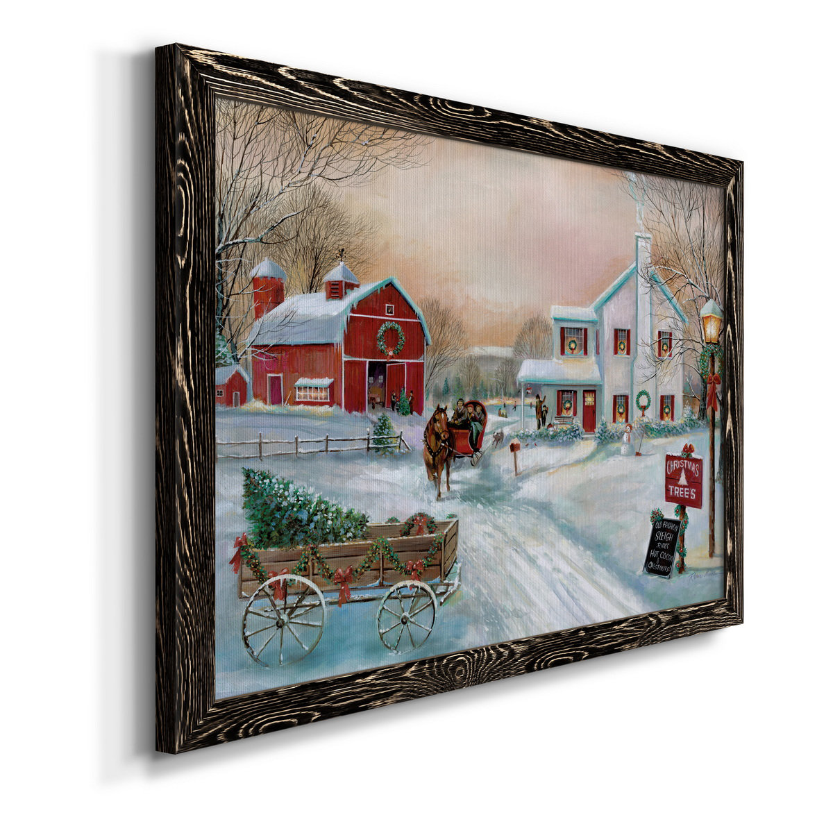 The Holiday Aisle® Christmas Tree Farm - Picture Frame Painting Print ...