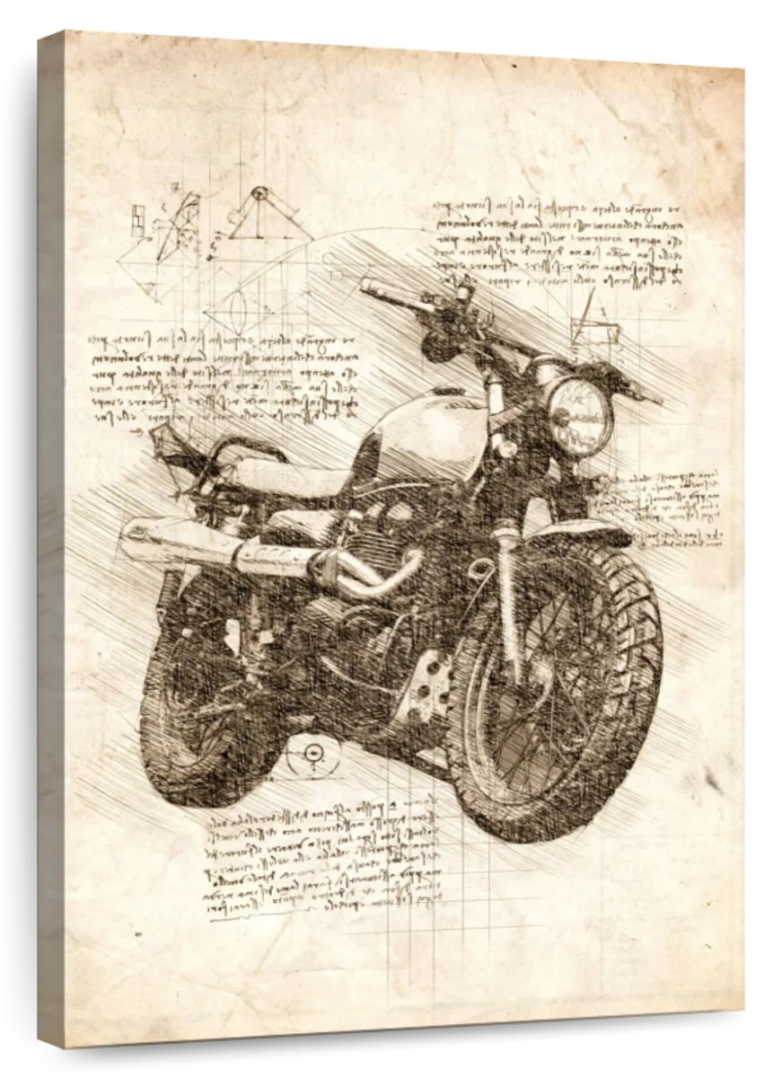 Williston Forge Laelle Old Motorcycle Sepia | Wayfair