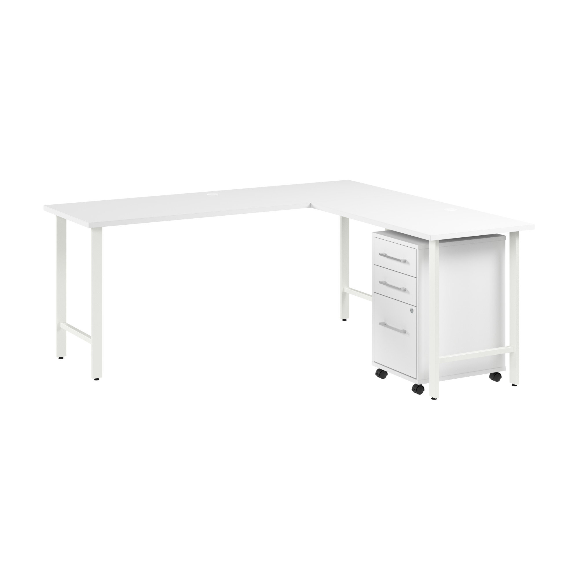 Bush Business Furniture Hustle 72W X 24D L Shaped Computer Desk With 3 ...