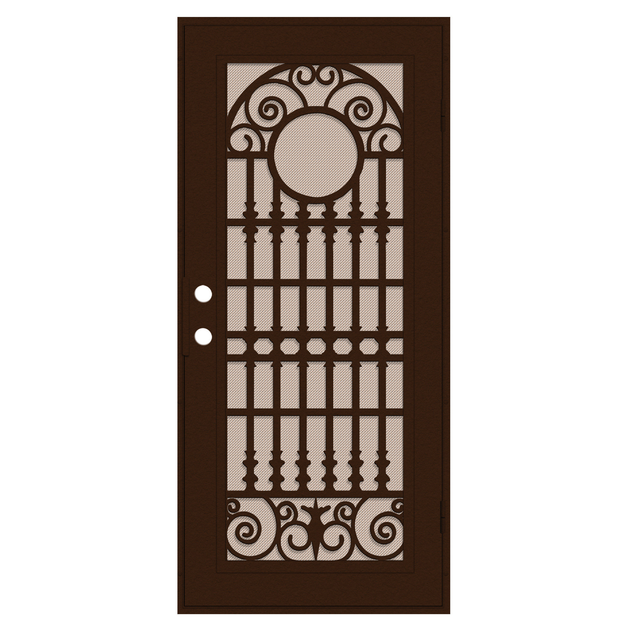 Titan Security Doors 36'' x 80'' Panelled Aluminum Screen Door ...