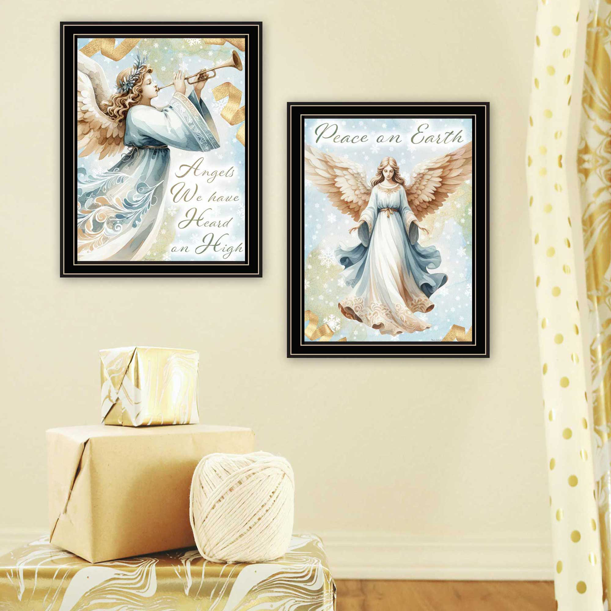 Astoria Grand 2-Piece Vignette Angels We Have Heard On High Framed Wall ...